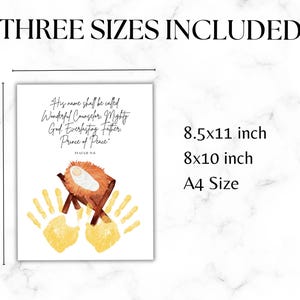 Nativity Handprint Christmas Craft, Baby Jesus Crafts for Bible Class ...