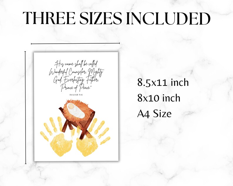 Nativity Handprint Christmas Craft, Baby Jesus Crafts for Bible Class ...