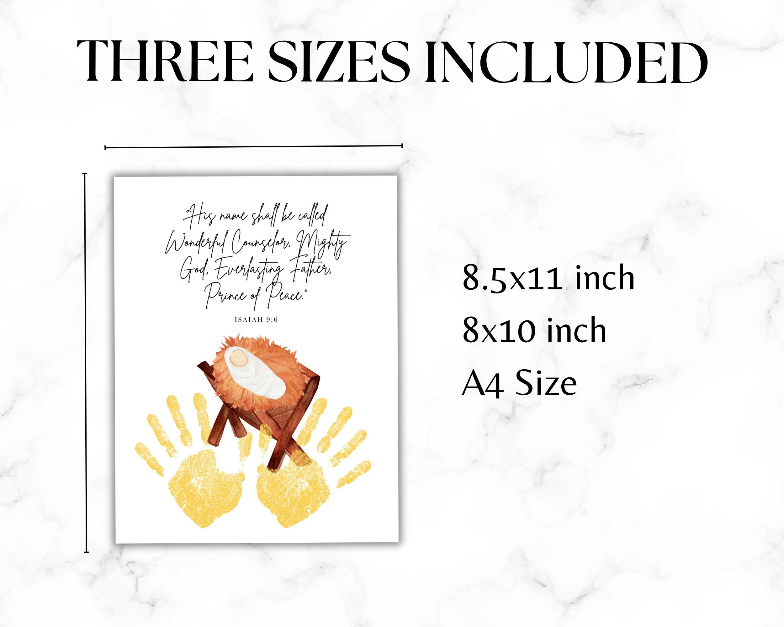 Nativity Handprint Christmas Craft, Baby Jesus Crafts for Bible Class ...