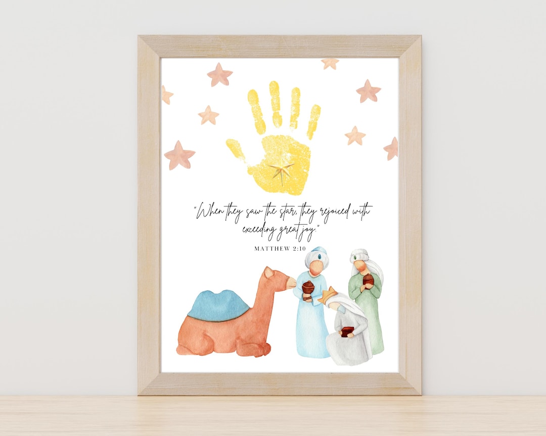 Printable Nativity Handprint Christmas Craft, Wise Men Christmas ...