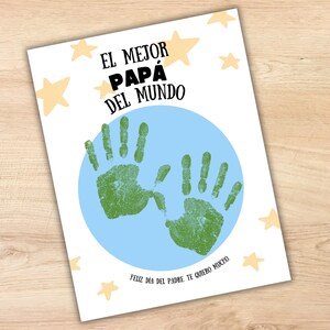 Father's Day Spanish Handprint, Dia Del Padre Regalo Para Papa, Father ...