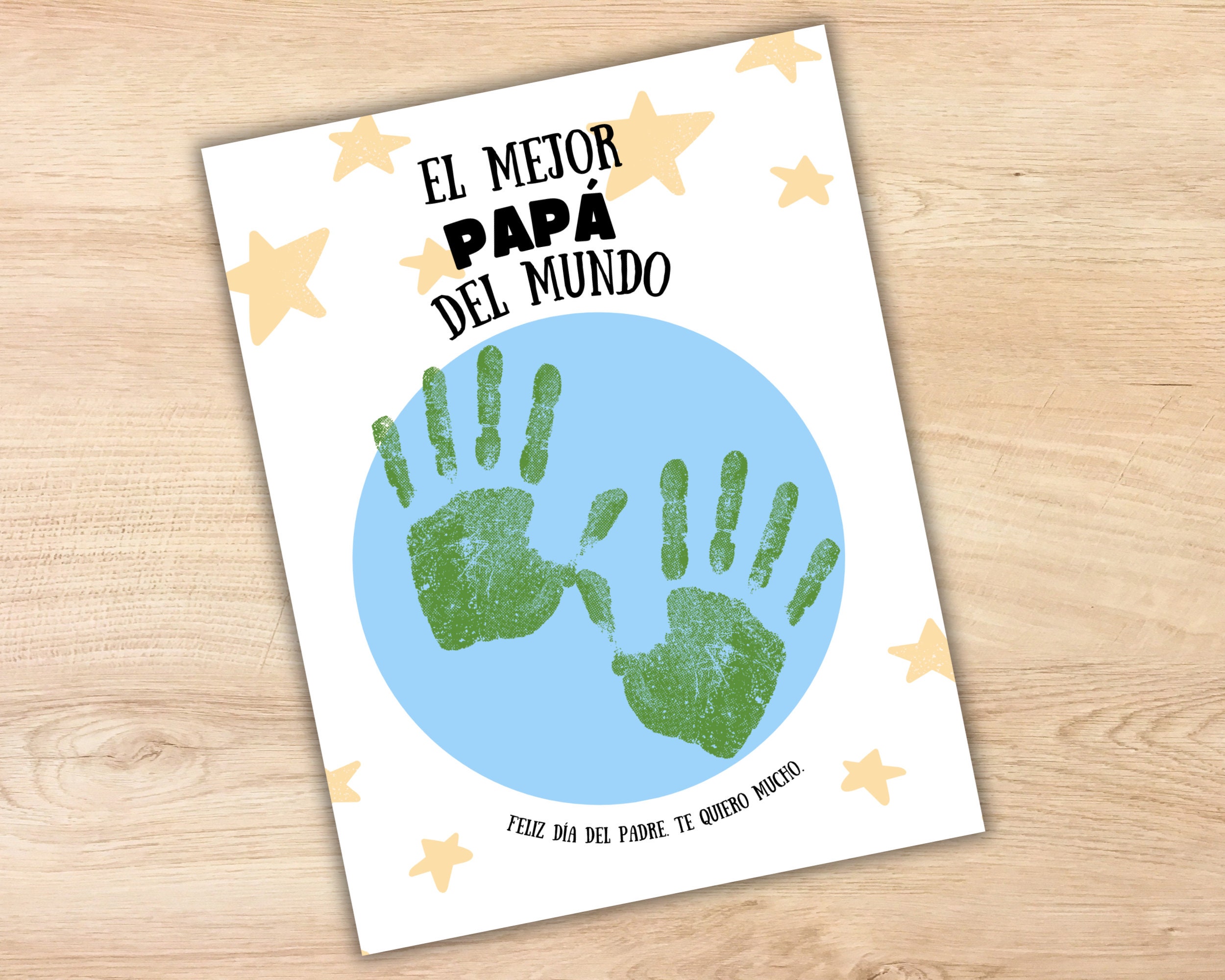 Father's Day Spanish Handprint, Dia Del Padre Regalo Para Papa, Father ...