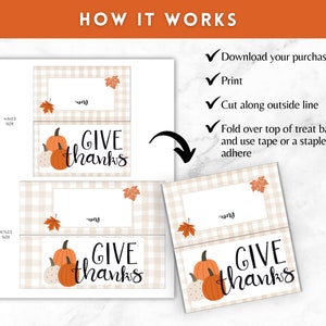 Printable Fall Cookie Tag, Happy Fall Treat Bag Topper, Friendsgiving ...