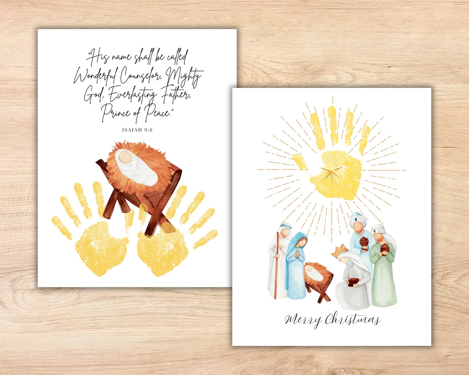 Printable Nativity Handprint Christmas Craft, Christmas Handprint Craft ...