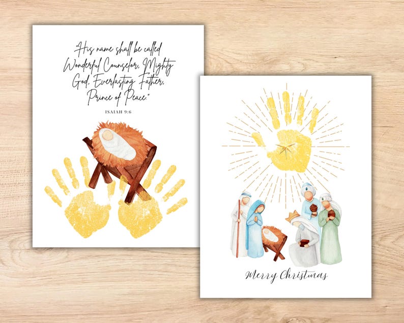 Printable Nativity Handprint Christmas Craft, Christmas Handprint Craft ...