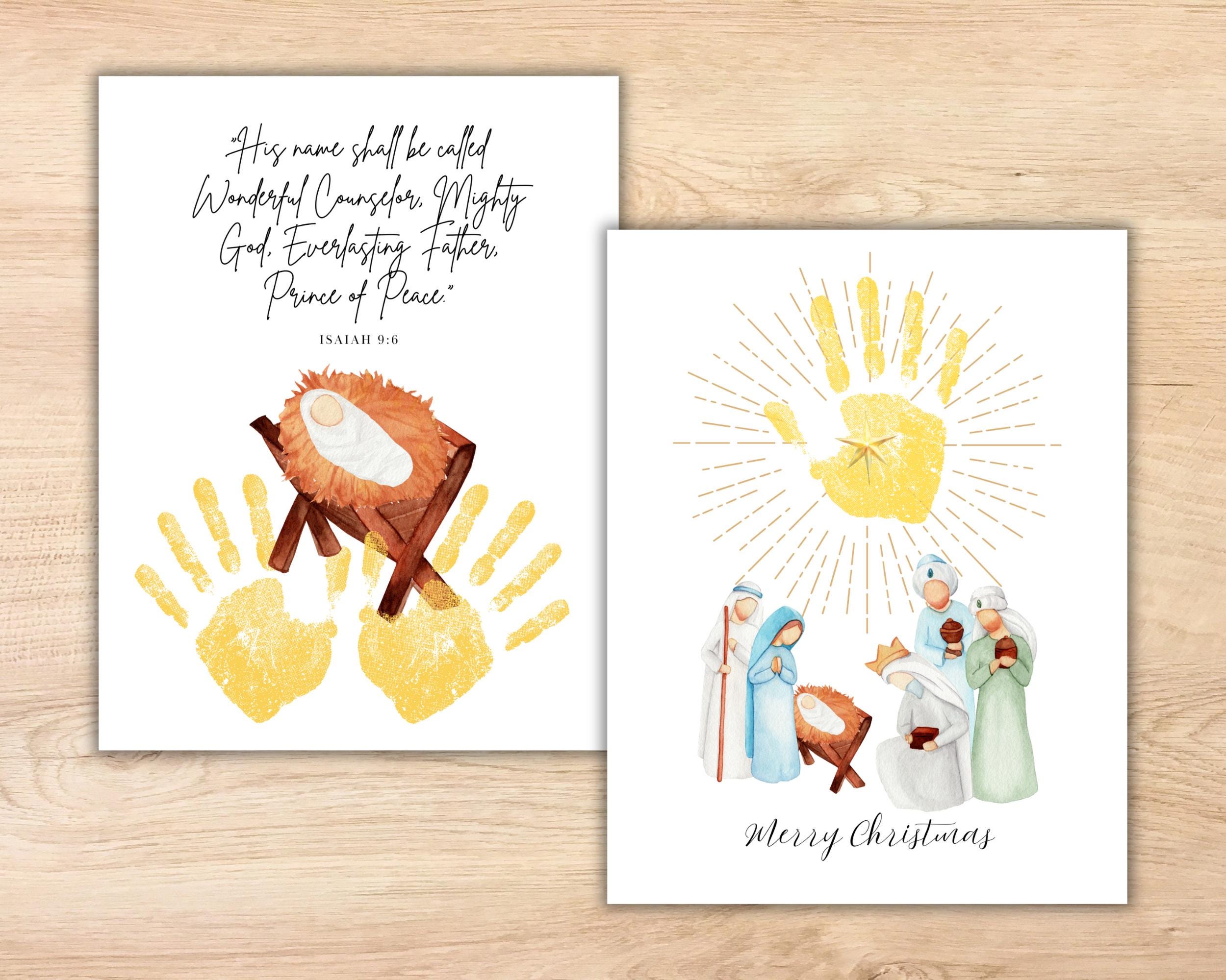 Printable Nativity Handprint Christmas Craft, Christmas Handprint Craft ...