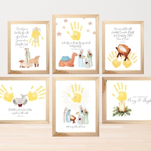 Printable Nativity Handprint Christmas Craft, Christmas Handprint Craft ...