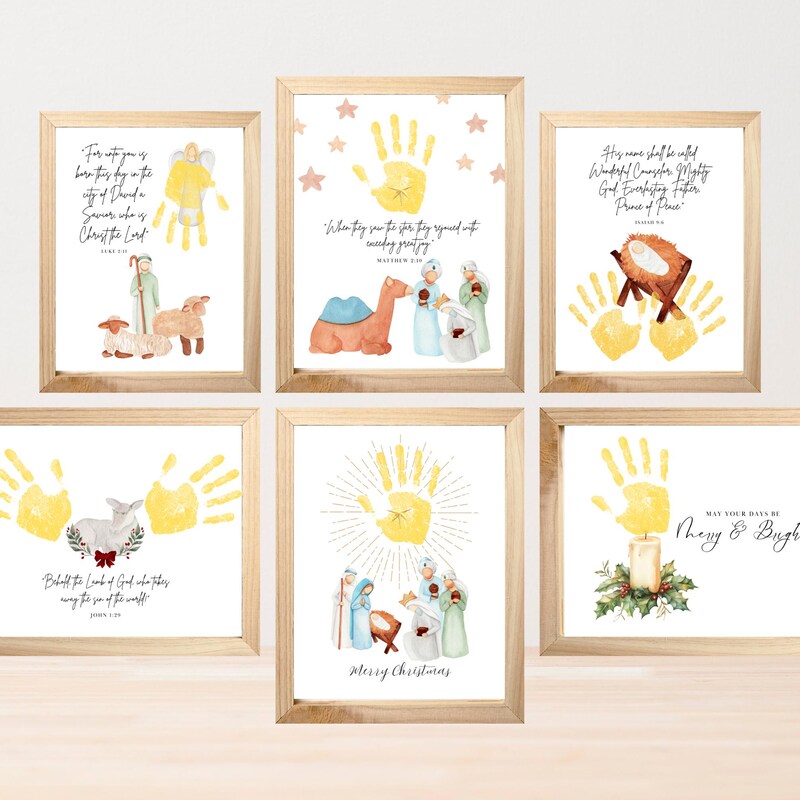 Christmas Handprint Art - Etsy