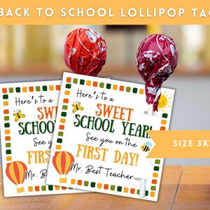Editable Meet the Teacher Pop Tag, Back to School Lollipop Tag, First ...