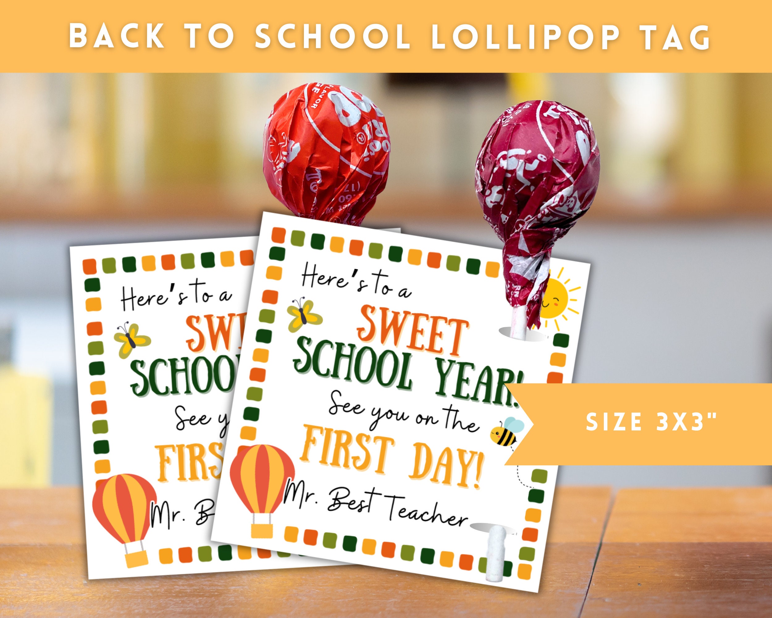 Editable Meet the Teacher Blow Pop Tag, Back to School Lollipop Tag ...