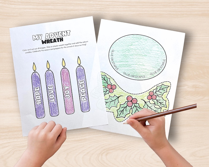 Advent Sunday School Craft, Advent Wreath Christmas Coloring Page ...