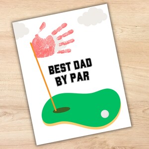 Best Dad by Par, Father's Day Handprint Sign, Handprint Art, Fathers ...