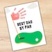 Best Dad by Par, Father's Day Handprint Sign, Handprint Art, Fathers ...