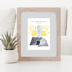Easter Handprint Craft, Holy Week Printable Handprint Art, He is Risen ...