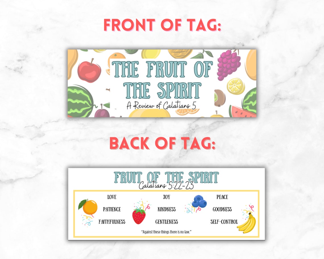 Fruit of the Spirit Printable Craft for Kids, Christian Preschool ...