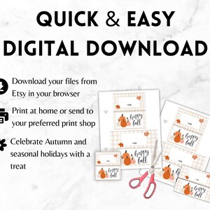 Printable Fall Cookie Tag, Happy Fall Treat Bag Topper, Friendsgiving ...