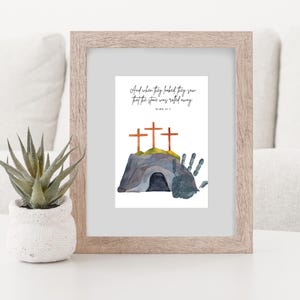 Easter Handprint Craft, Holy Week Printable Handprint Art, He is Risen ...