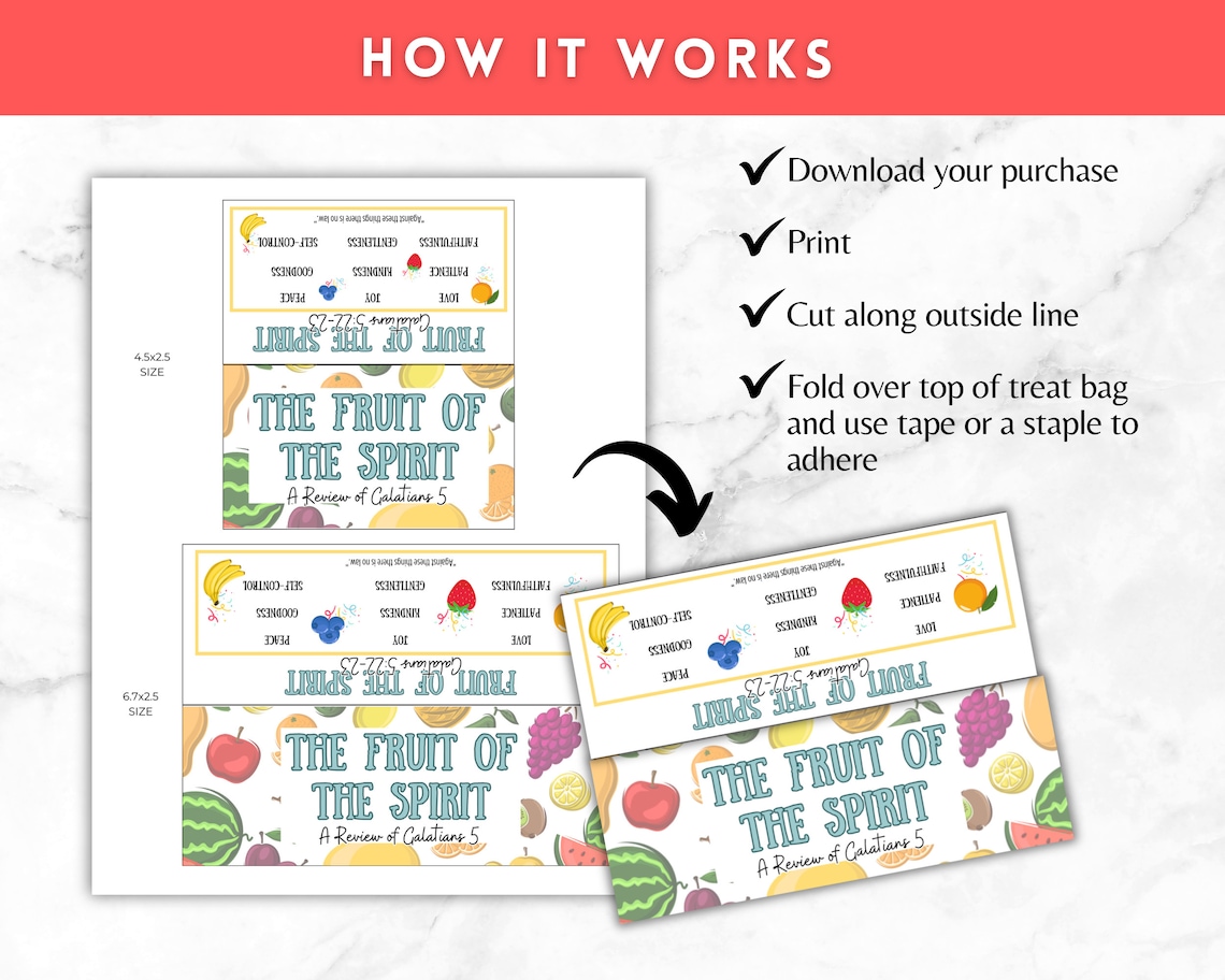 Fruit of the Spirit Printable Craft for Kids, Christian Preschool ...