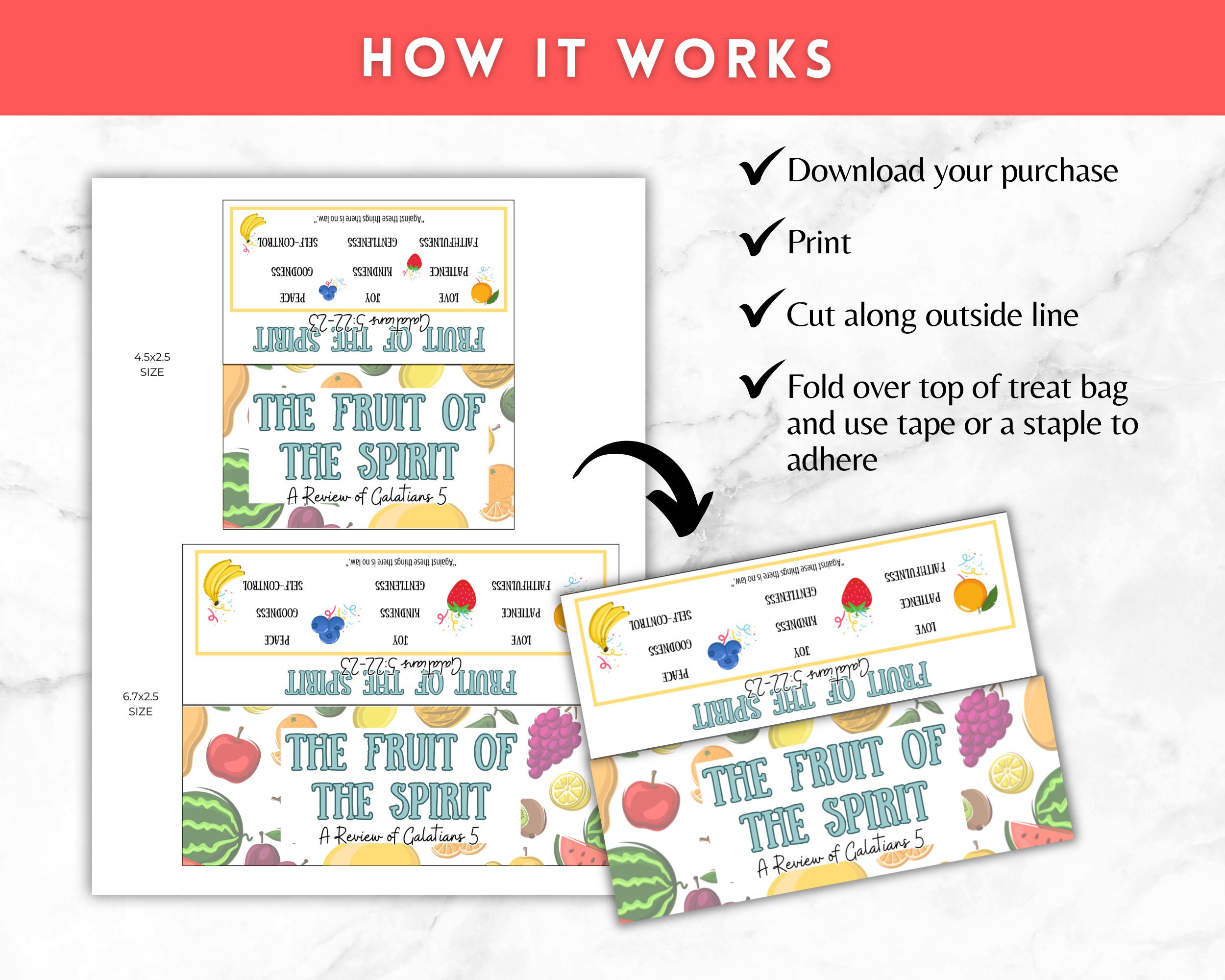 Fruit of the Spirit Printable Craft for Kids, Christian Preschool ...