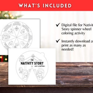 Nativity Story Wheel, Christmas Spinner Wheel, Christmas Coloring With ...