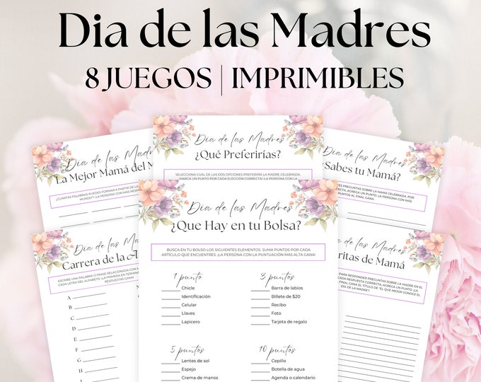 15 Juegos Del Dia De La Madre | Spanish Mother's Day Games Bundle for ...