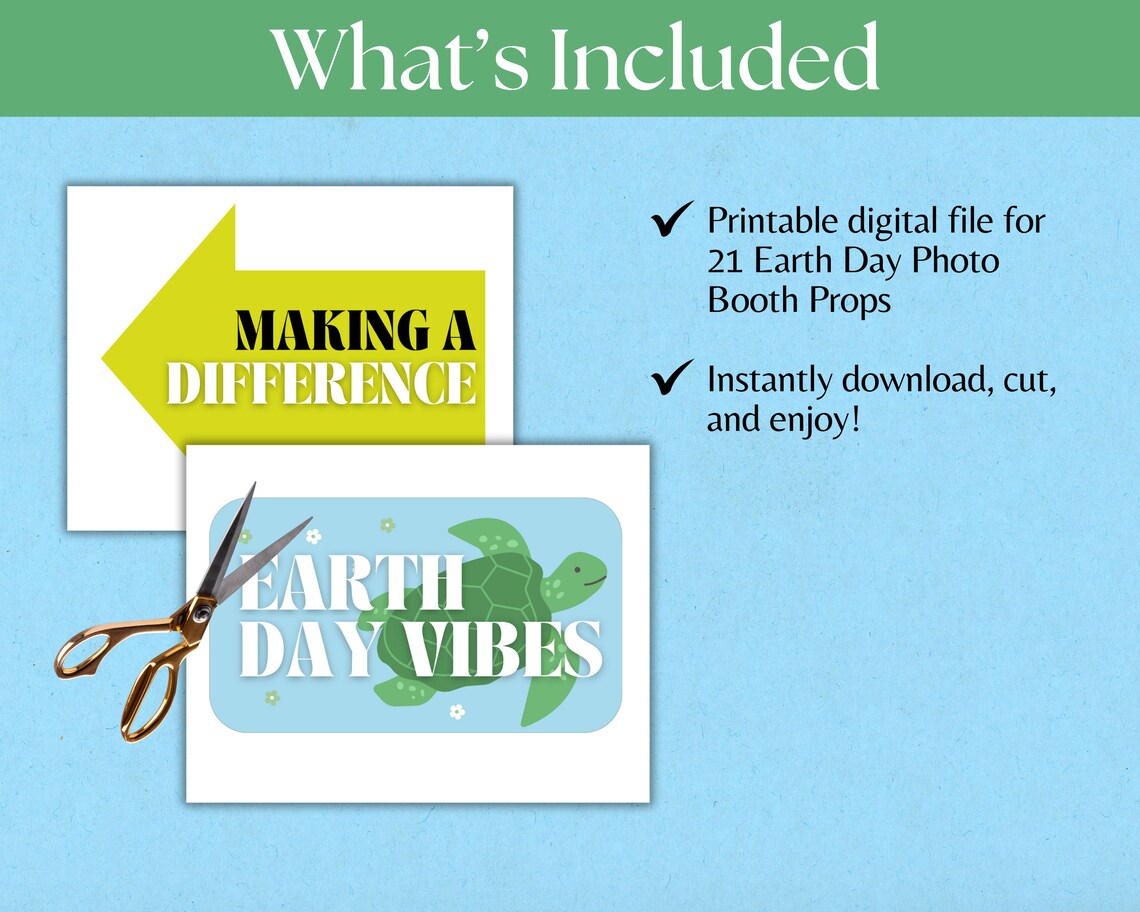 Funny Earth Day Photo Props, Earth Day Photobooth Props, Printable ...