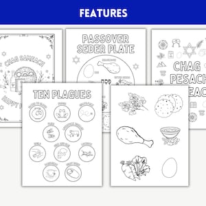 Passover Coloring Pages, Seder Coloring Sheets, Activity Sheets ...