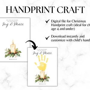Printable Christmas Handprint Craft for Sunday School, Christian ...