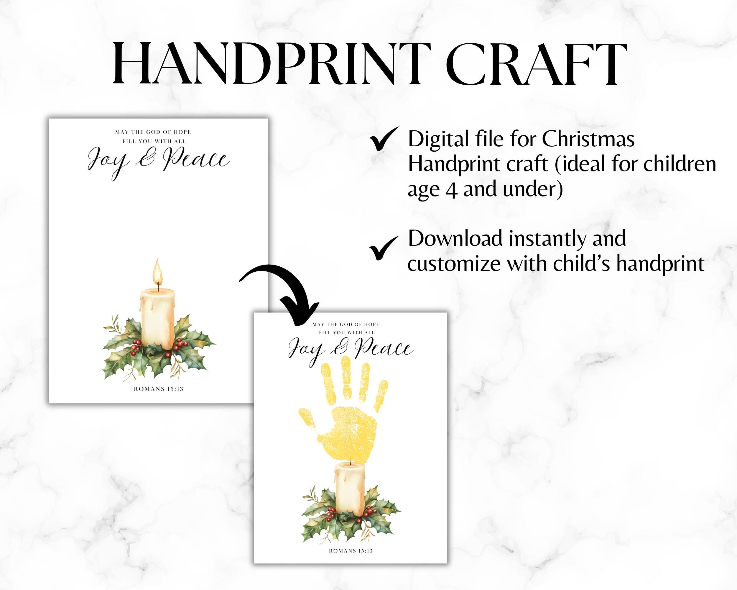 Printable Christmas Handprint Craft for Sunday School, Christian ...