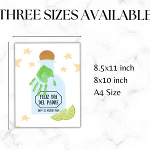 Father's Day Spanish Handprint, Tarjeta De Feliz Dia Del Padre Papi ...