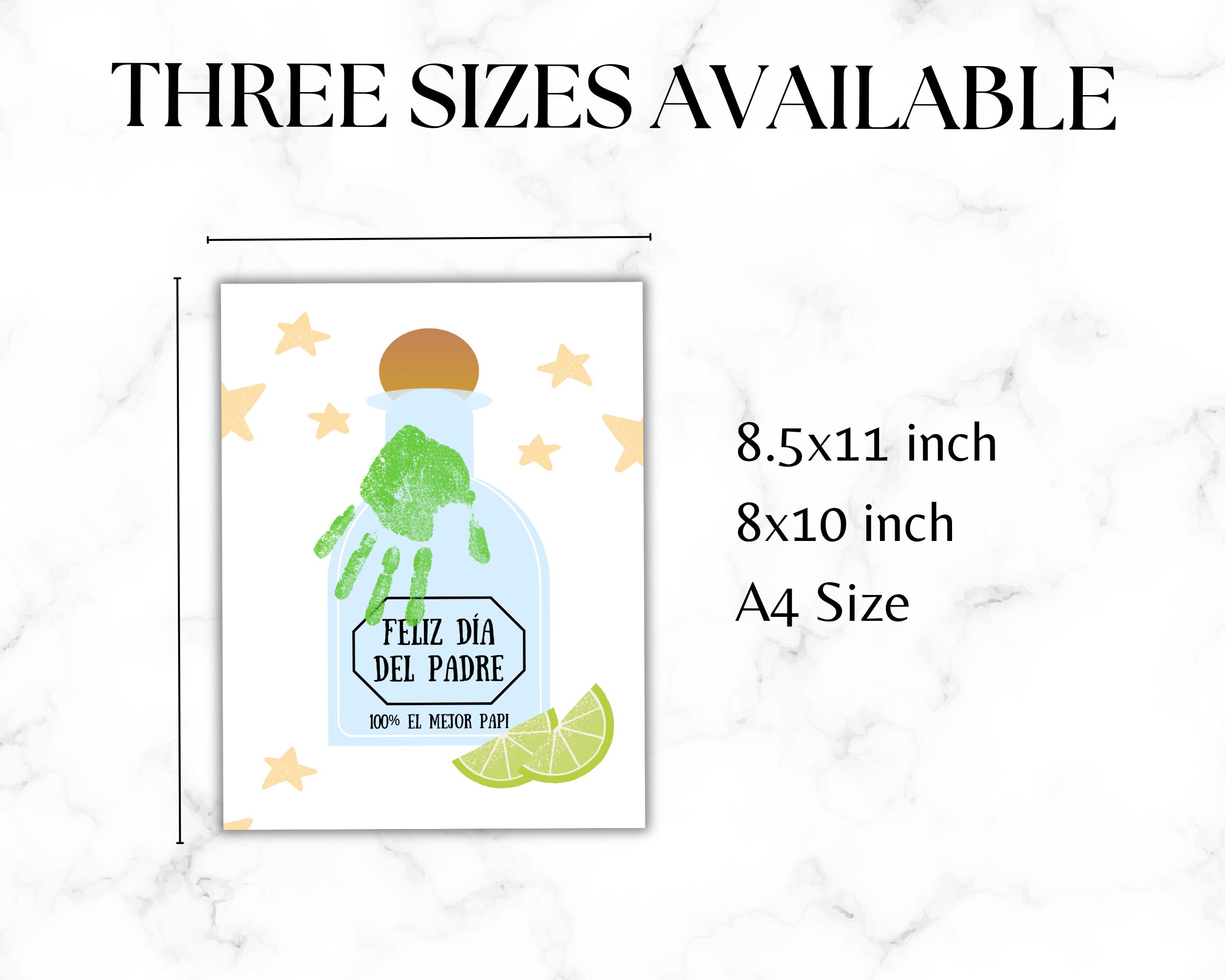 Father's Day Spanish Handprint, Tarjeta De Feliz Dia Del Padre Papi ...