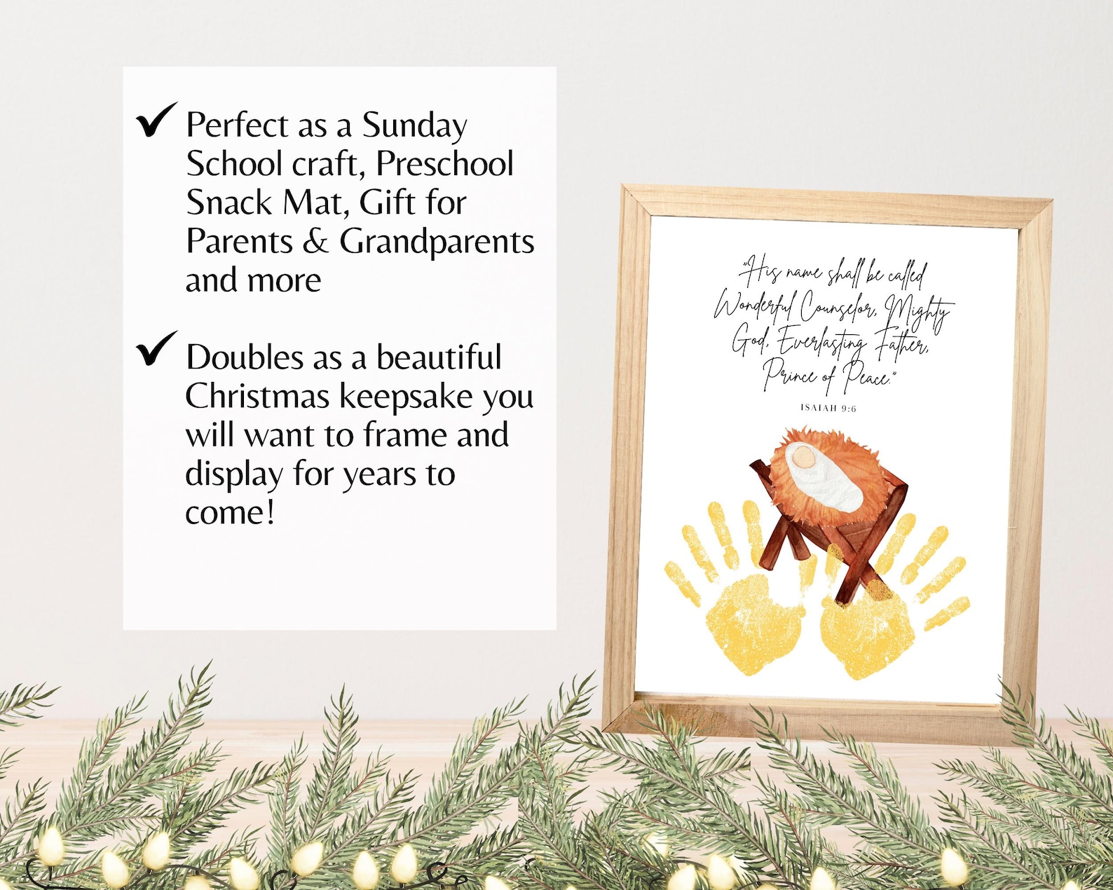 Nativity Handprint Christmas Craft, Baby Jesus Crafts for Bible Class ...