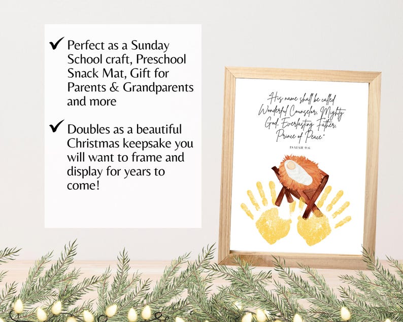 Nativity Handprint Christmas Craft, Baby Jesus Crafts for Bible Class ...