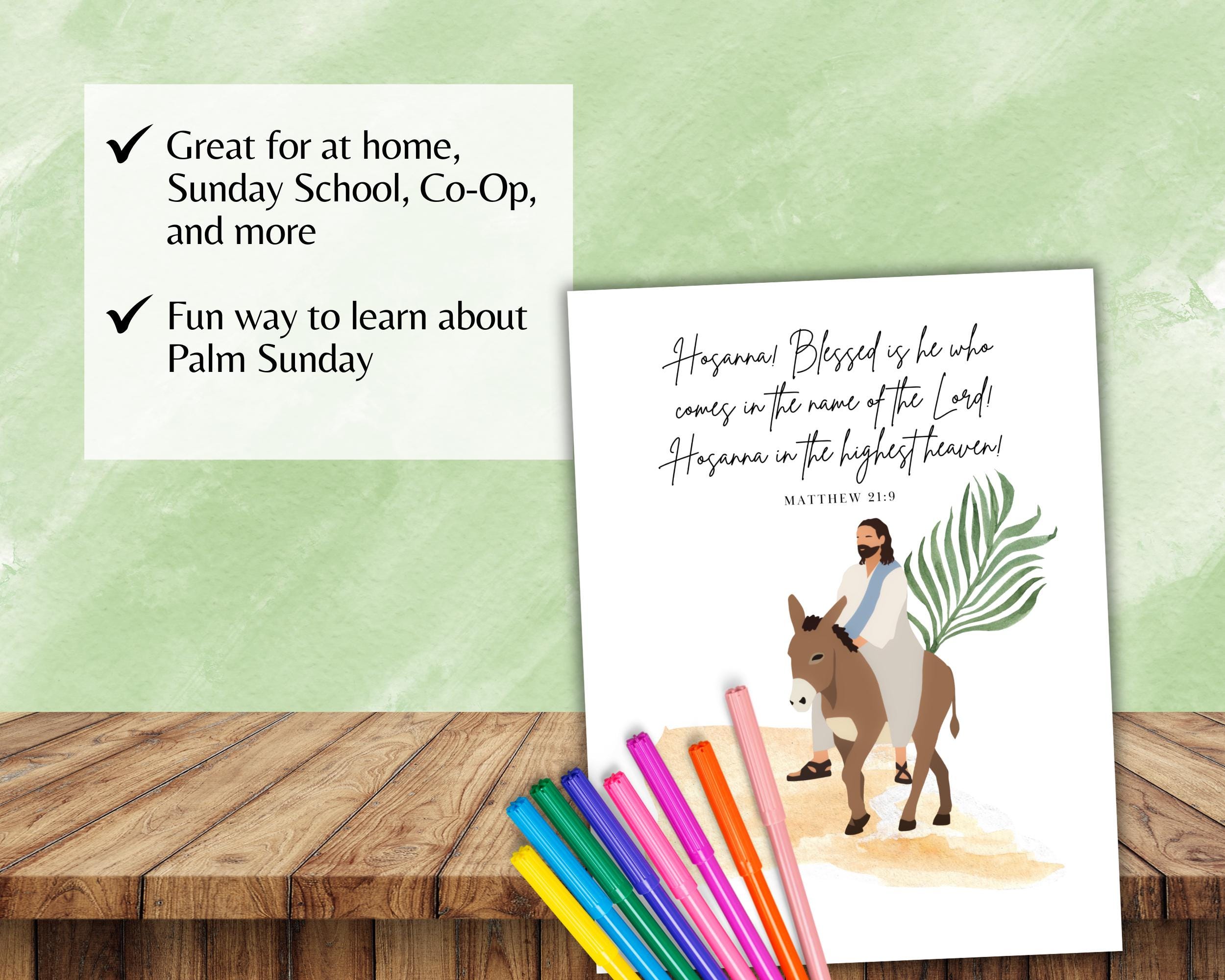 Palm Sunday Handprint, Holy Week Printable Handprint Craft, Sunday ...