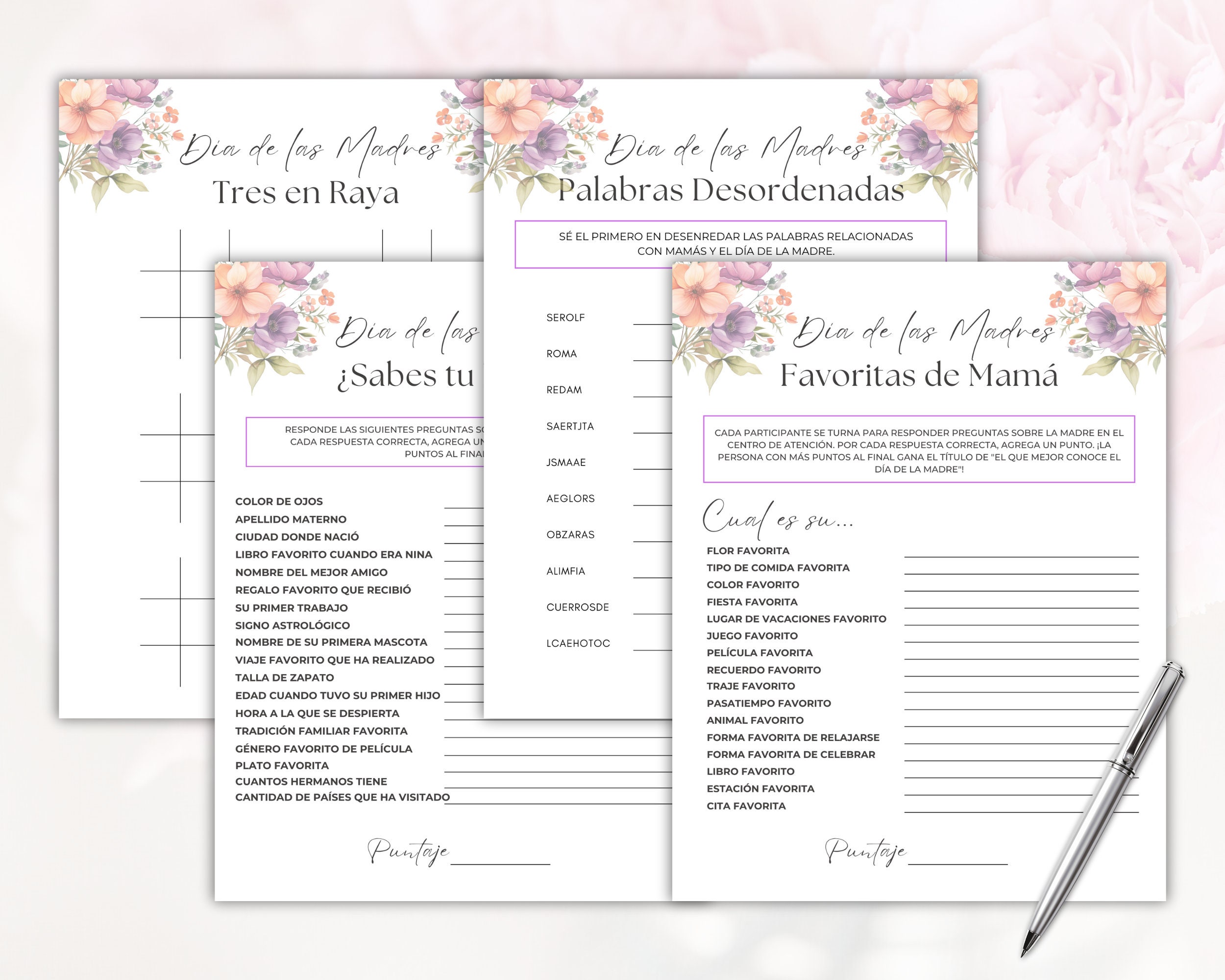 Dia De La Madre Games, Juegos Para Dia De Las Madres, Actividades En ...