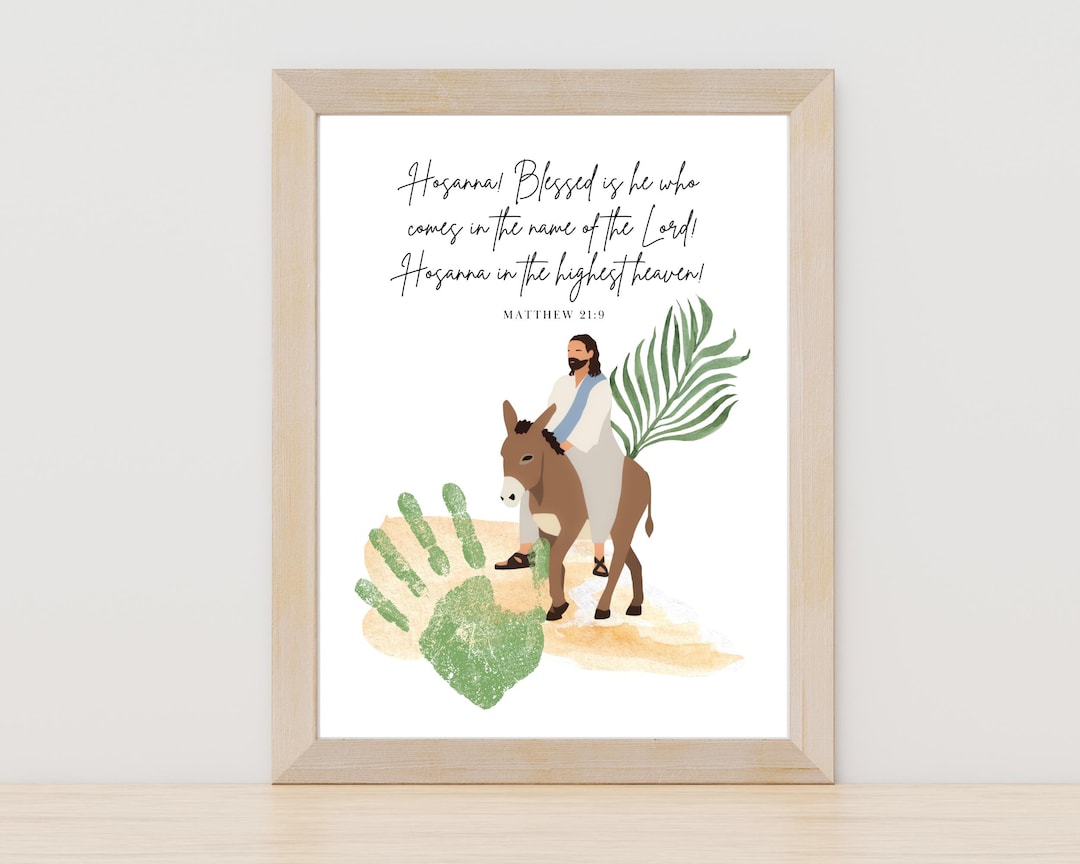 Palm Sunday Handprint, Holy Week Printable Handprint Craft, Sunday ...