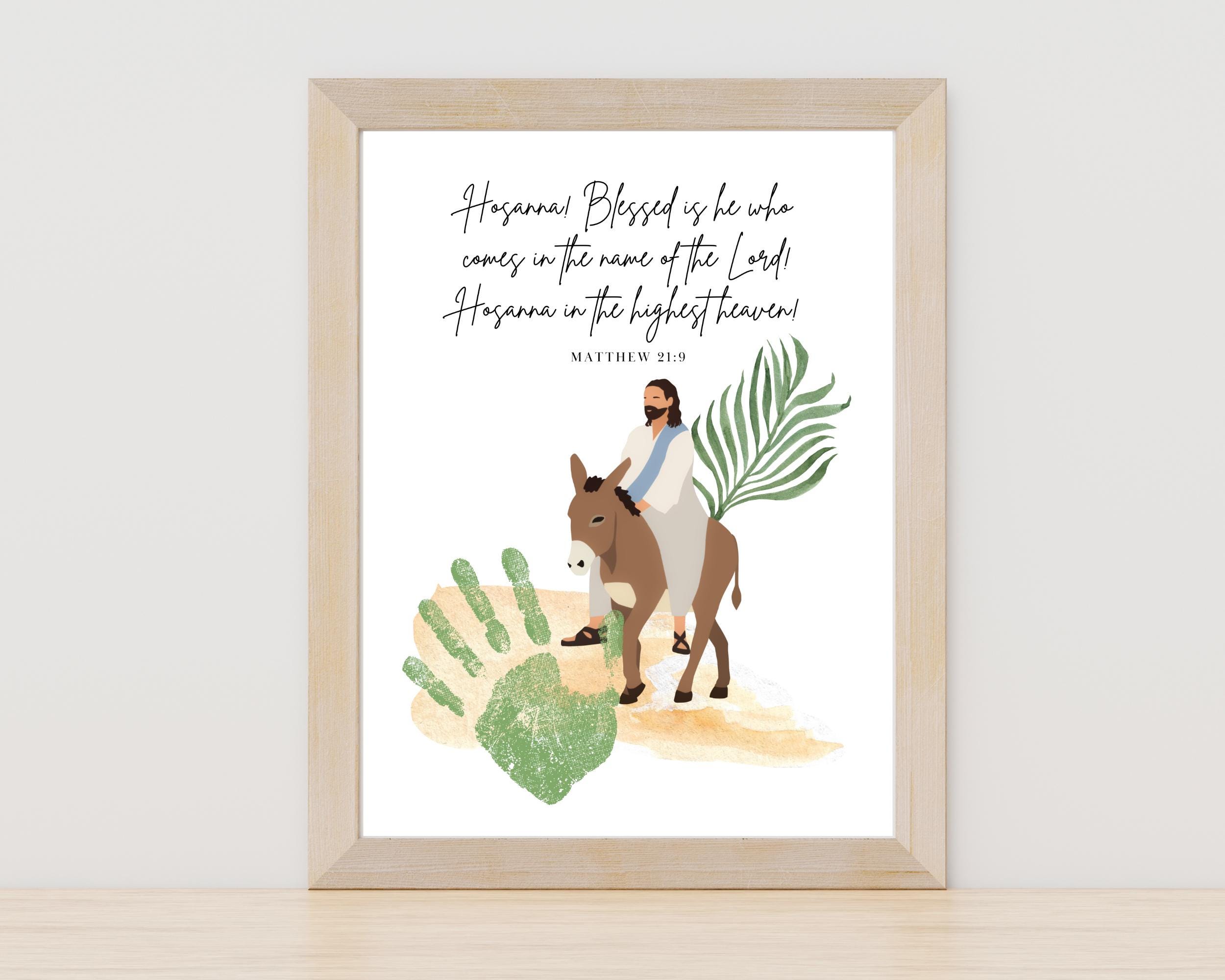 Palm Sunday Handprint, Holy Week Printable Handprint Craft, Sunday ...