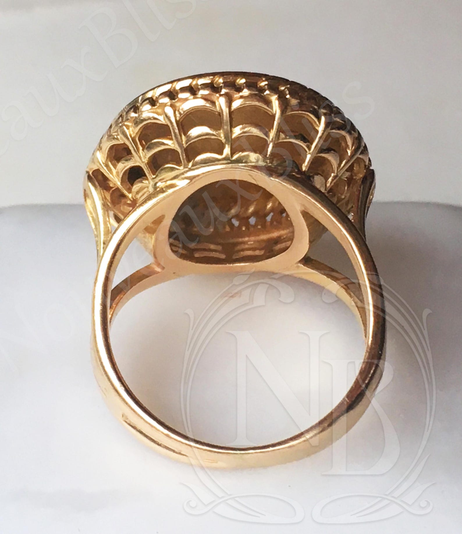 Rare Alphonse Augis Diamond Ruby 18k 750 18 Carats Gold Ring Love Medal ...