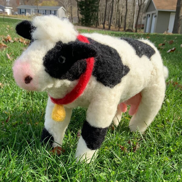 Felt Cow - Etsy