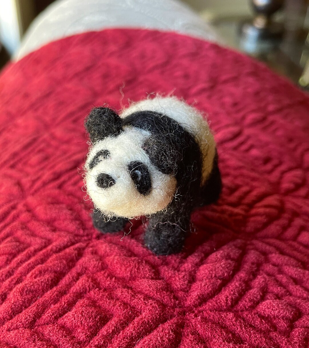 Needle Felted Panda Bear - Etsy