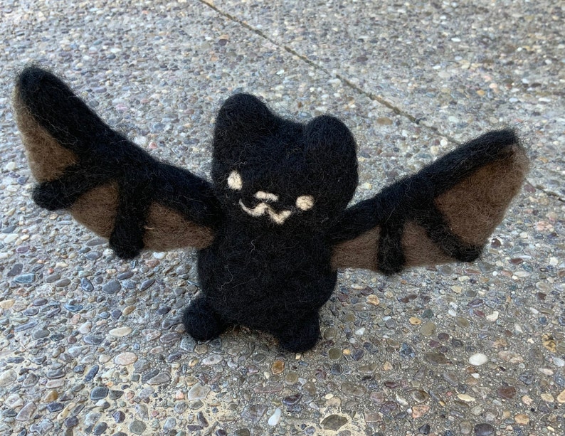 Needle felted bat | Etsy