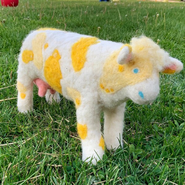 Needle Felted Cow - Etsy