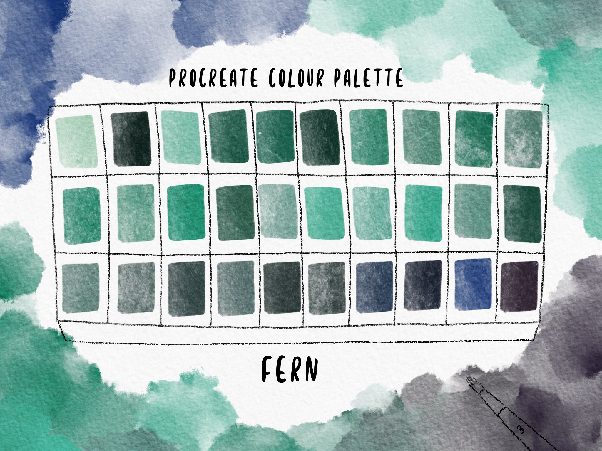 Fern Procreate Colour Palette Digital Download Swatches - Etsy UK