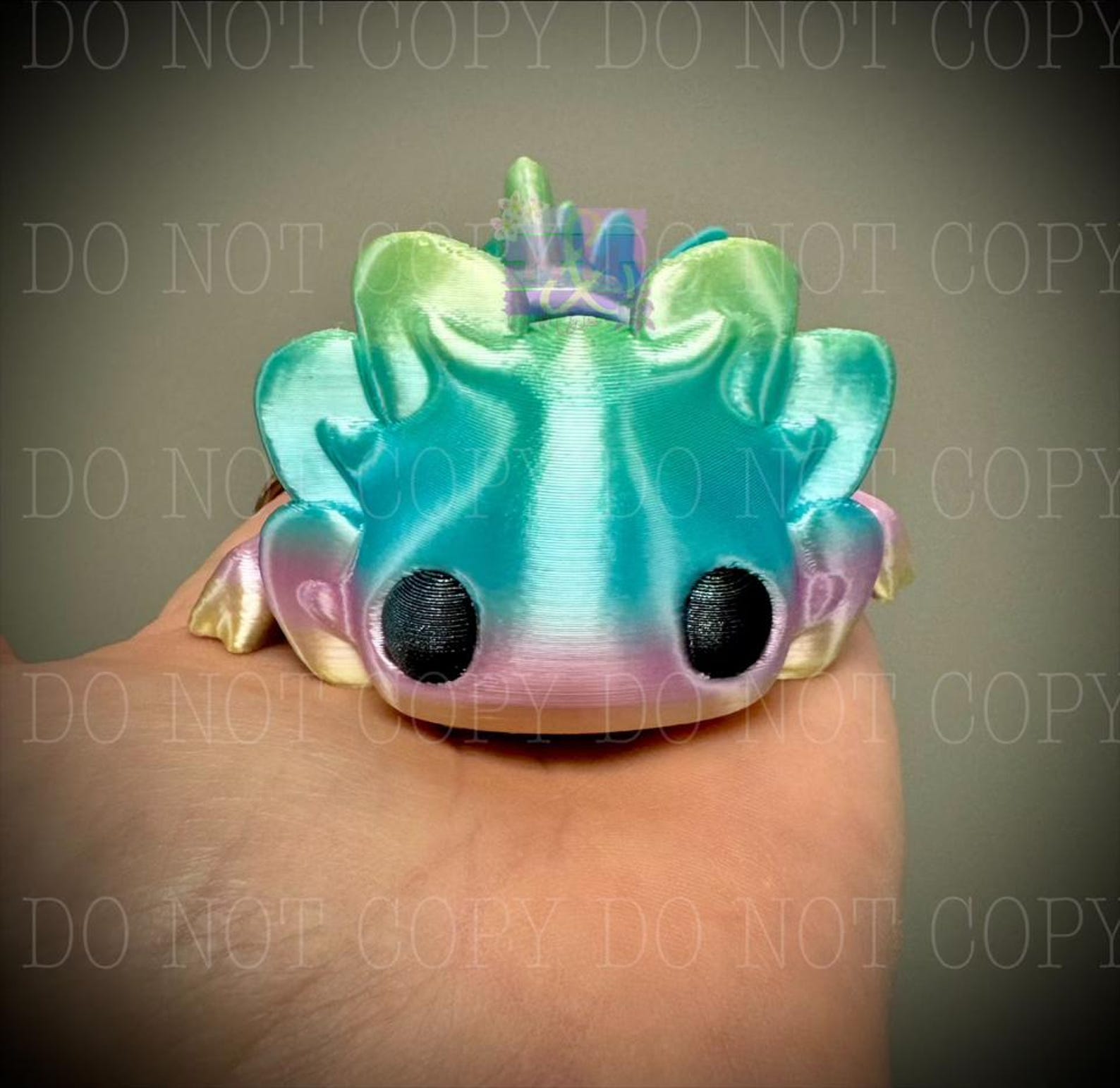 3D Printed Rainbow Articulated Axolotl Tadpole | Colorful Poseable ...