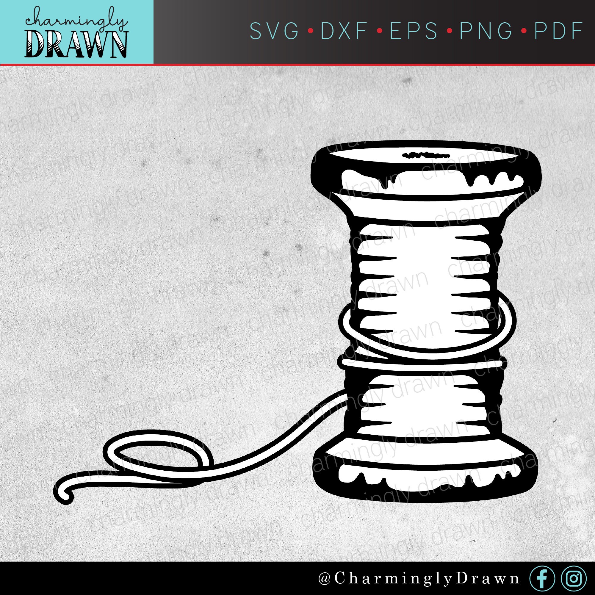 Spool of Thread SVG Sewing SVG Spool SVG for Crafting Sign Cut Files ...