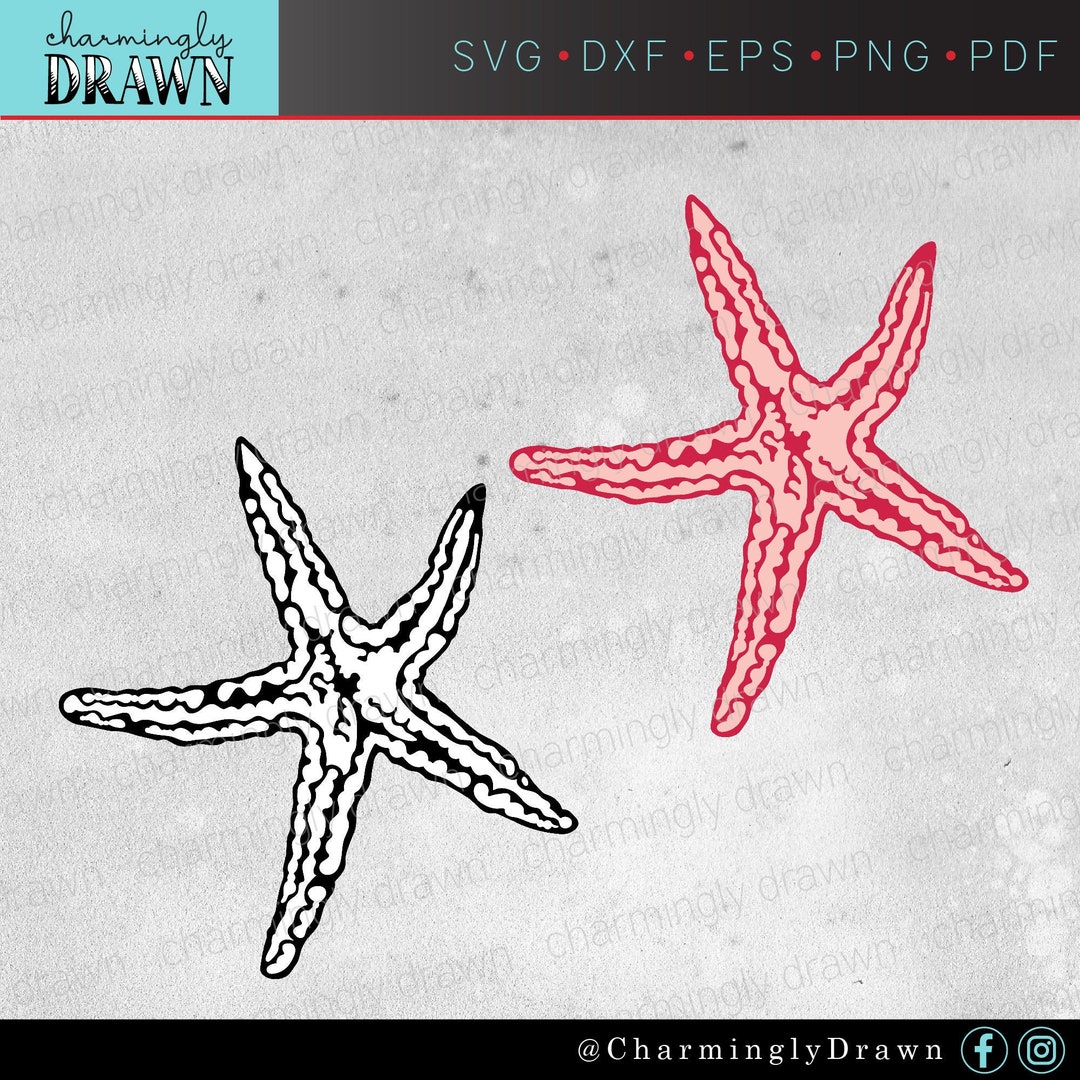 Starfish SVG Sea Star SVG Cut Files for Cricut or Silhouette Svg Dxf ...