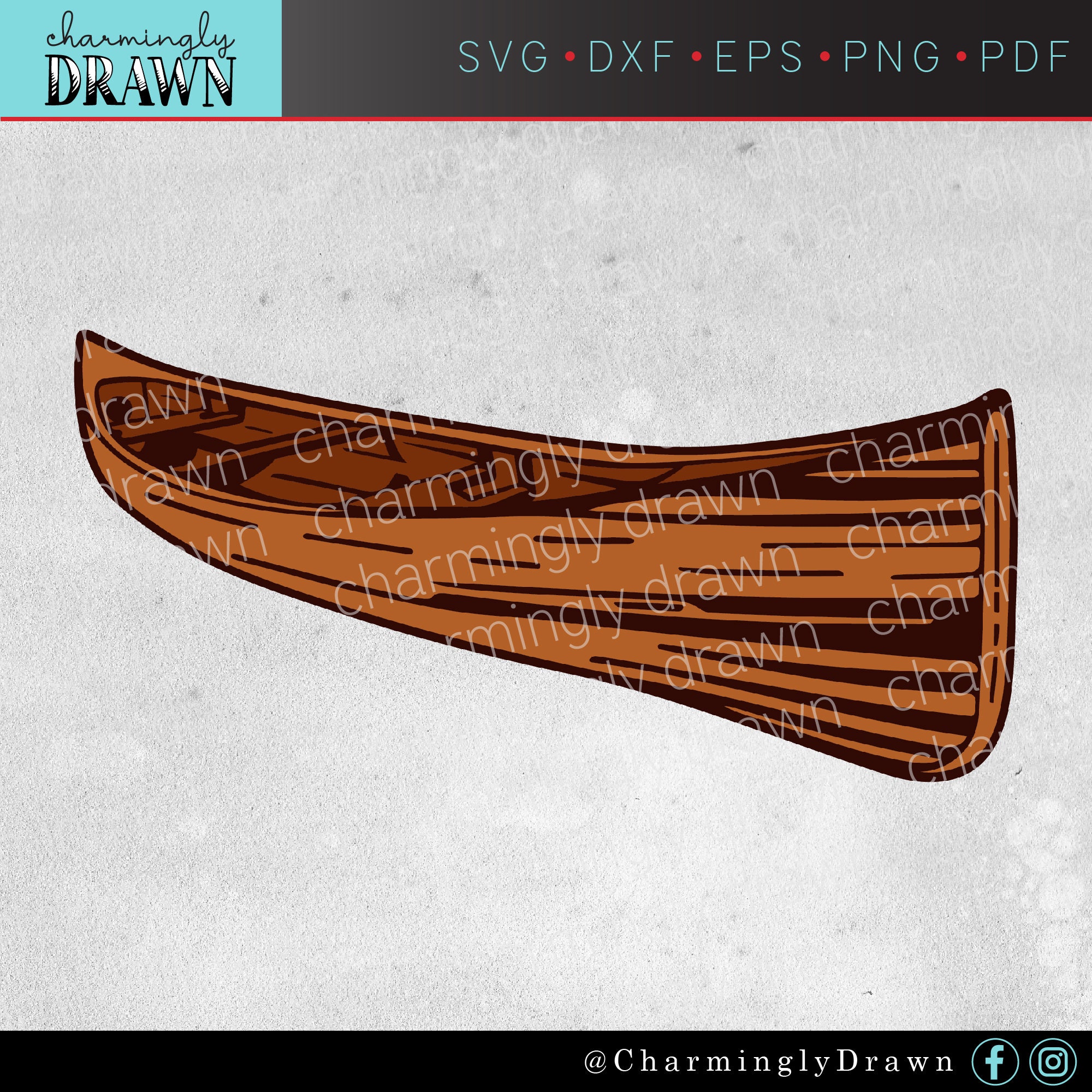 Canoe SVG Canoe Decor Canoe Cut File for Decal Lake SVG Cut Files for ...