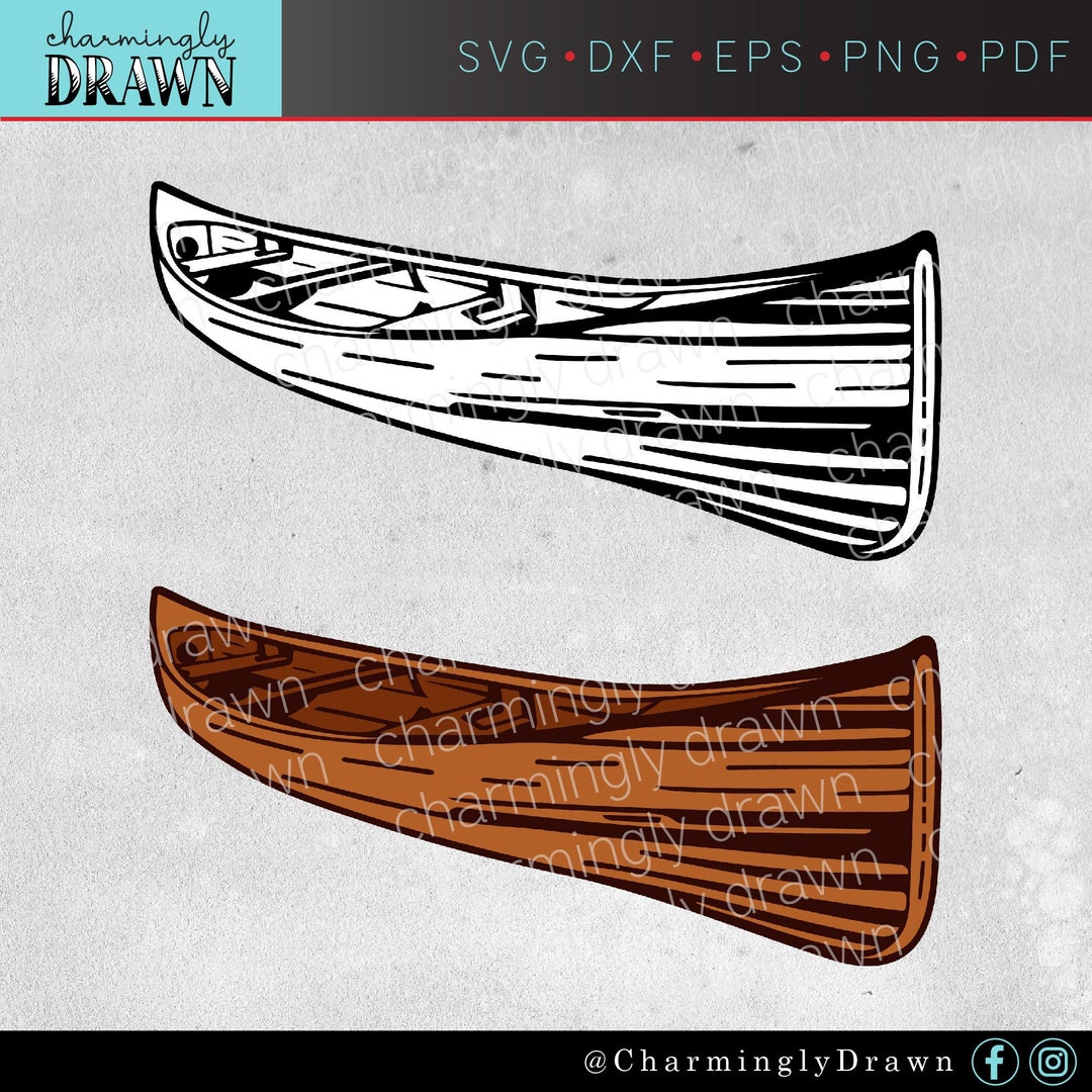 Canoe SVG Canoe Decor Canoe Cut File for Decal Lake SVG Cut Files for ...