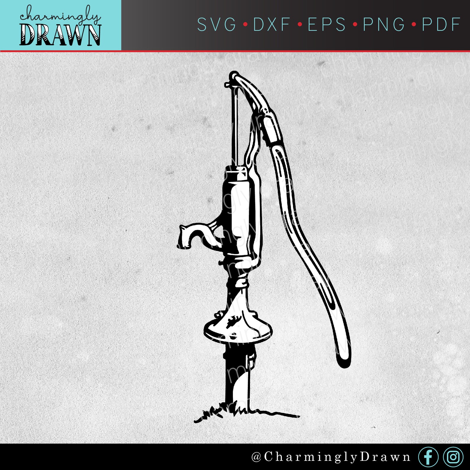 Water Pump SVG Farmhouse Water Pump SVG Vintage Water Pump Country ...