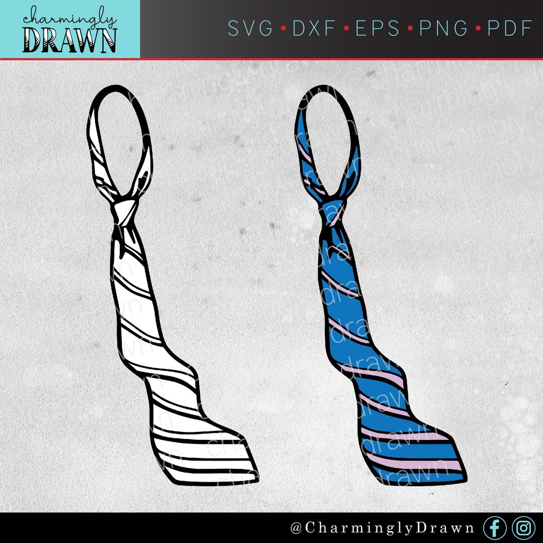 Necktie SVG for Father's Day Men's Tie SVG Striped Tie Clipart Cut ...